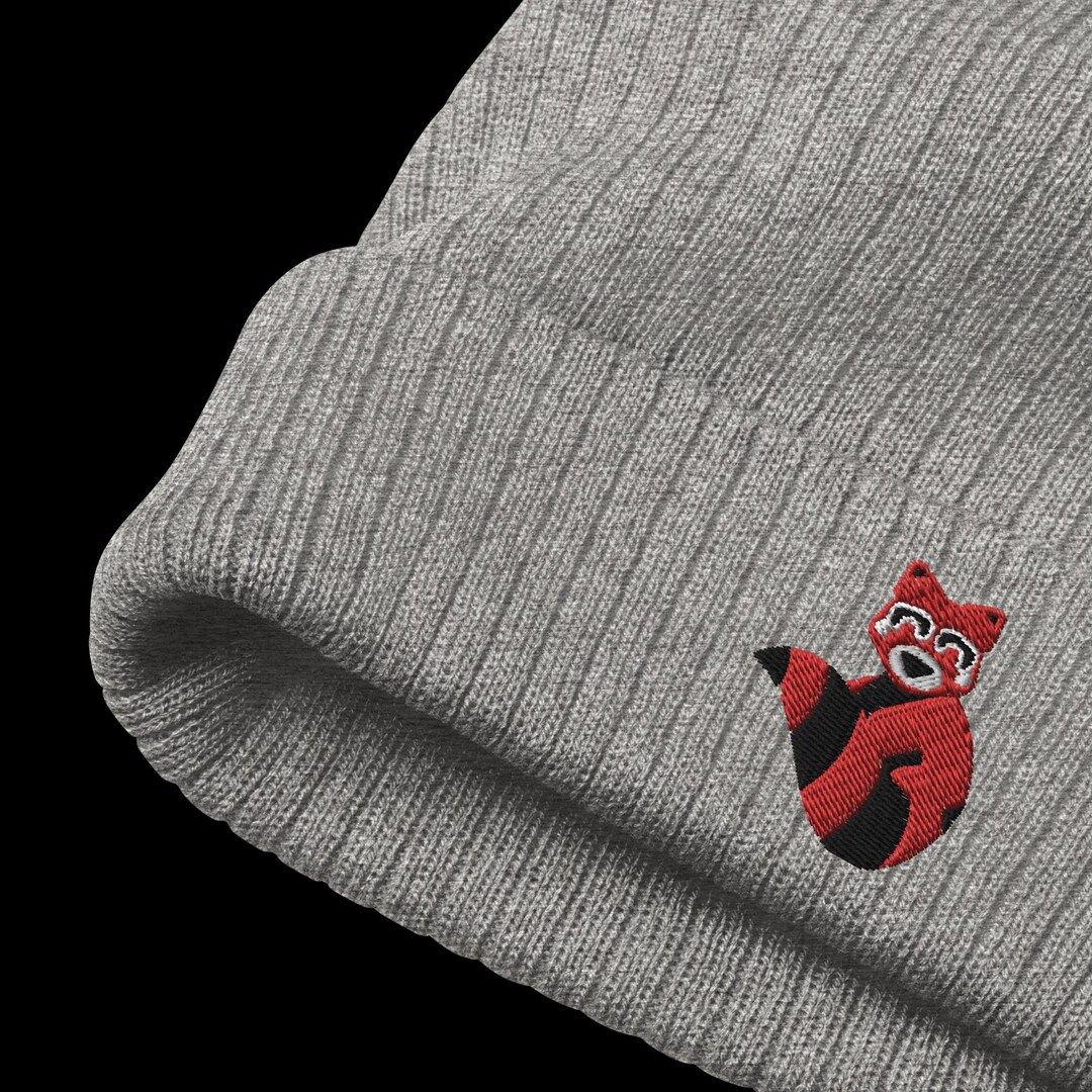 Peppermint Panda Ribbed Knit Beanie - Etsy