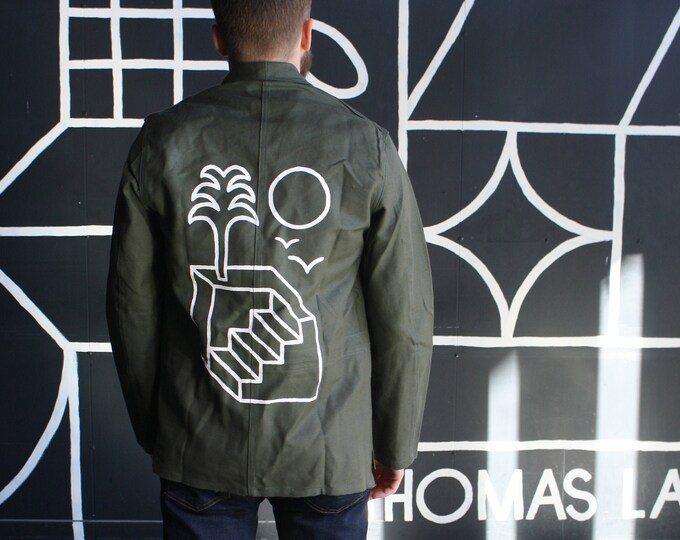 Limited Edition Custom Hand Painted Work Jacket Custom Jacket Hand ...