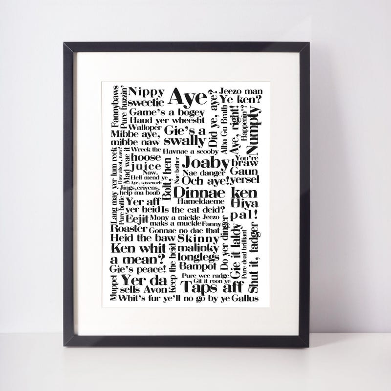 Scottish Slogan Print - Etsy UK