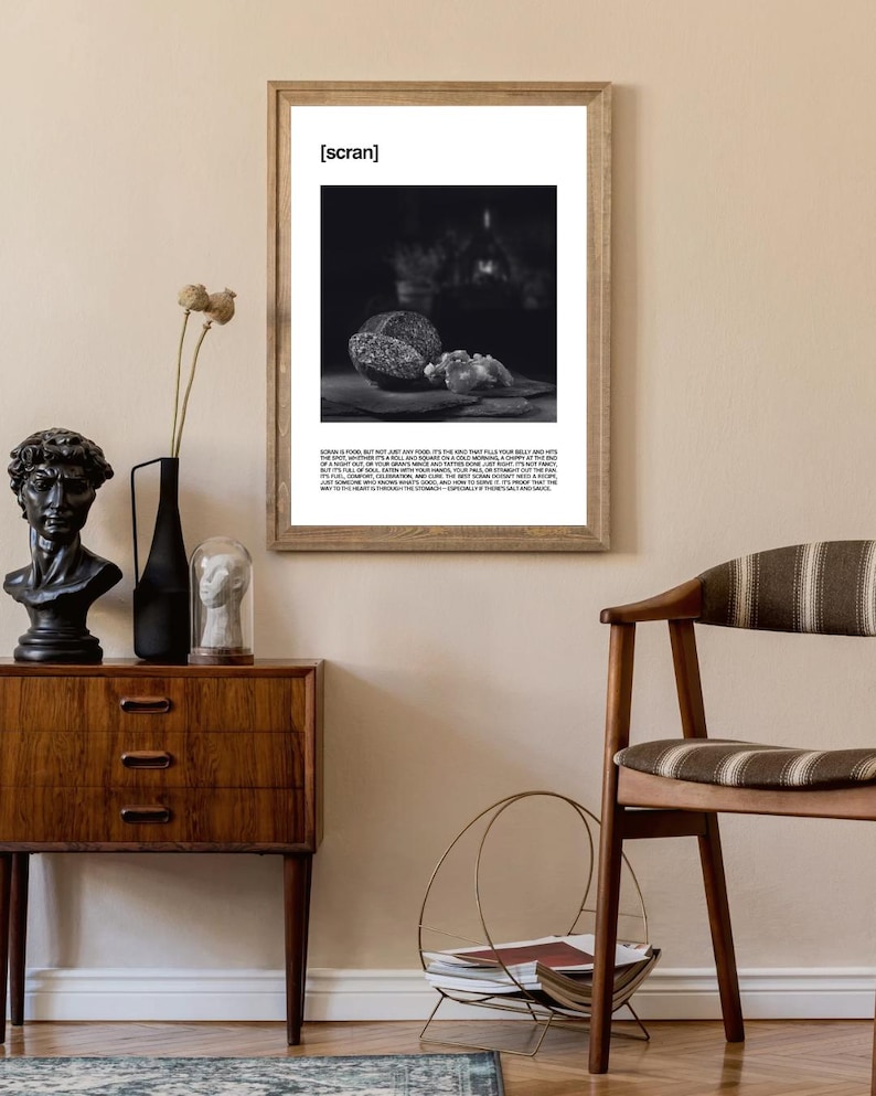 Scran Unframed Print | Scottish Word Art | Minimalist Typography Poster ...