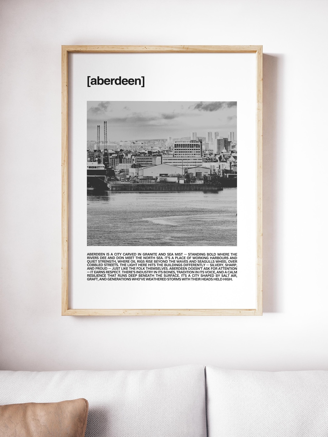 Aberdeen UNFRAMED PRINT Scots Colourful Room Home Decor Scotland Themed ...