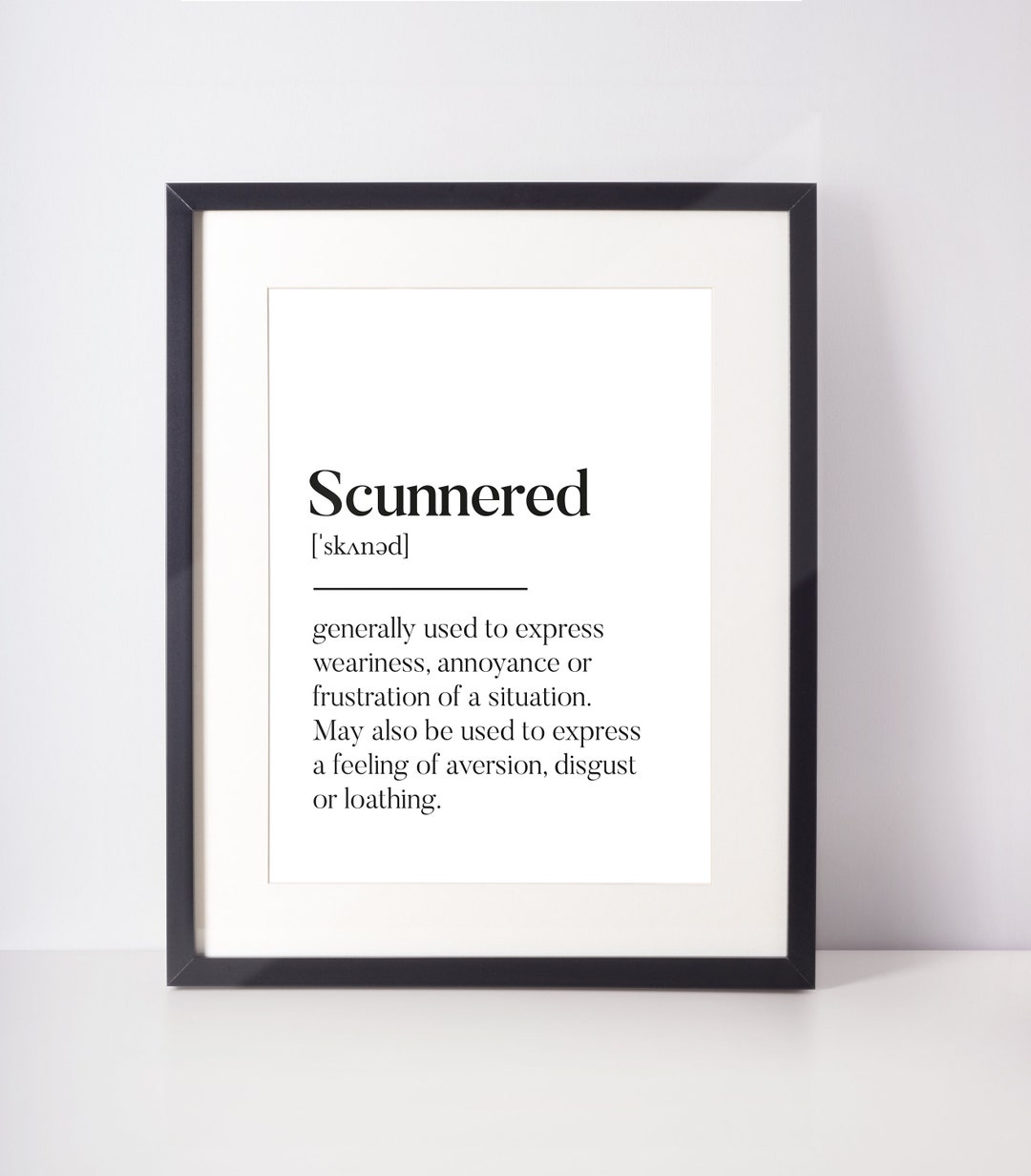Scunnered Scots Art UNFRAMED PRINT Room Gift Home Living Minimalist ...