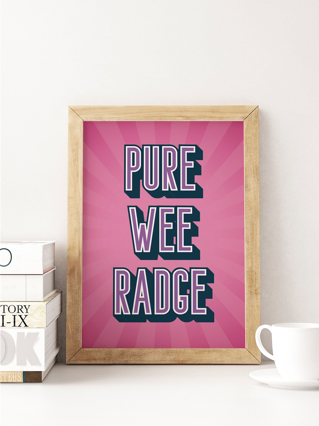 Choose Your Colours | Pure Wee Radge UNFRAMED PRINT Scots Room Home ...