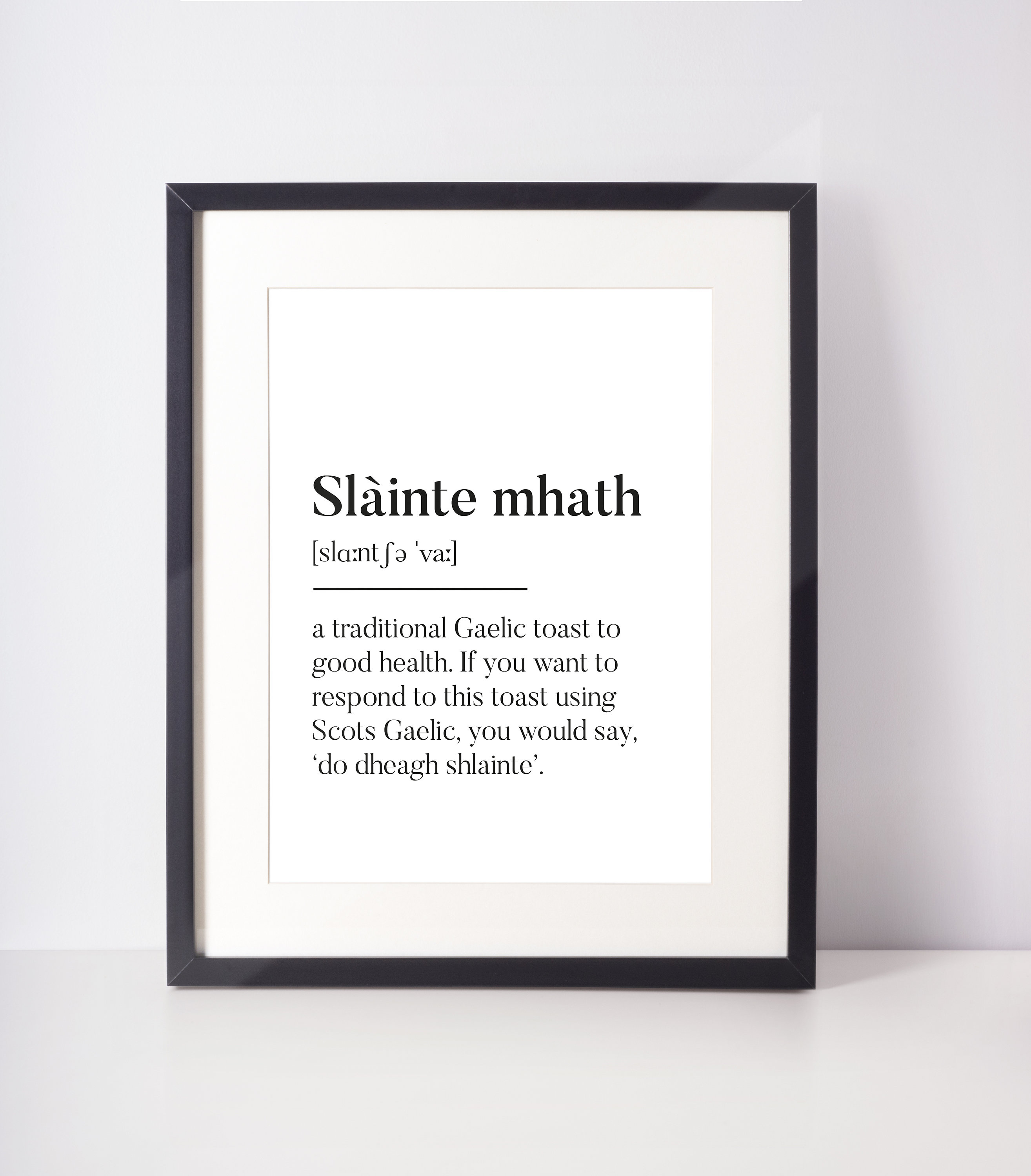 Slainte Mhath Scots UNFRAMED PRINT Room Art Home Minimalist | Etsy
