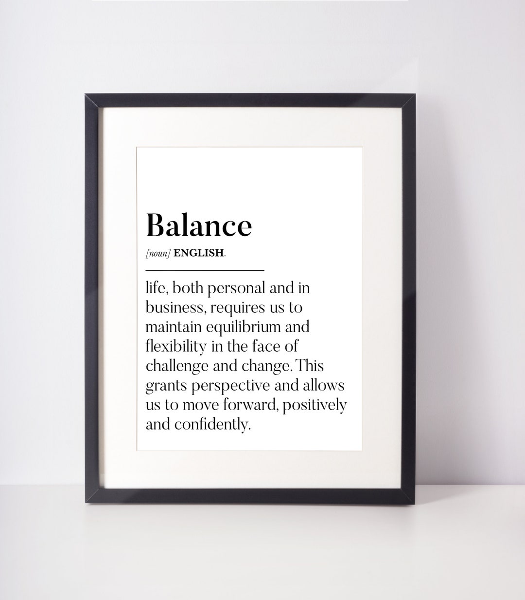 Balance Art UNFRAMED PRINT | Room Decor Home Minimalist Monochrome ...