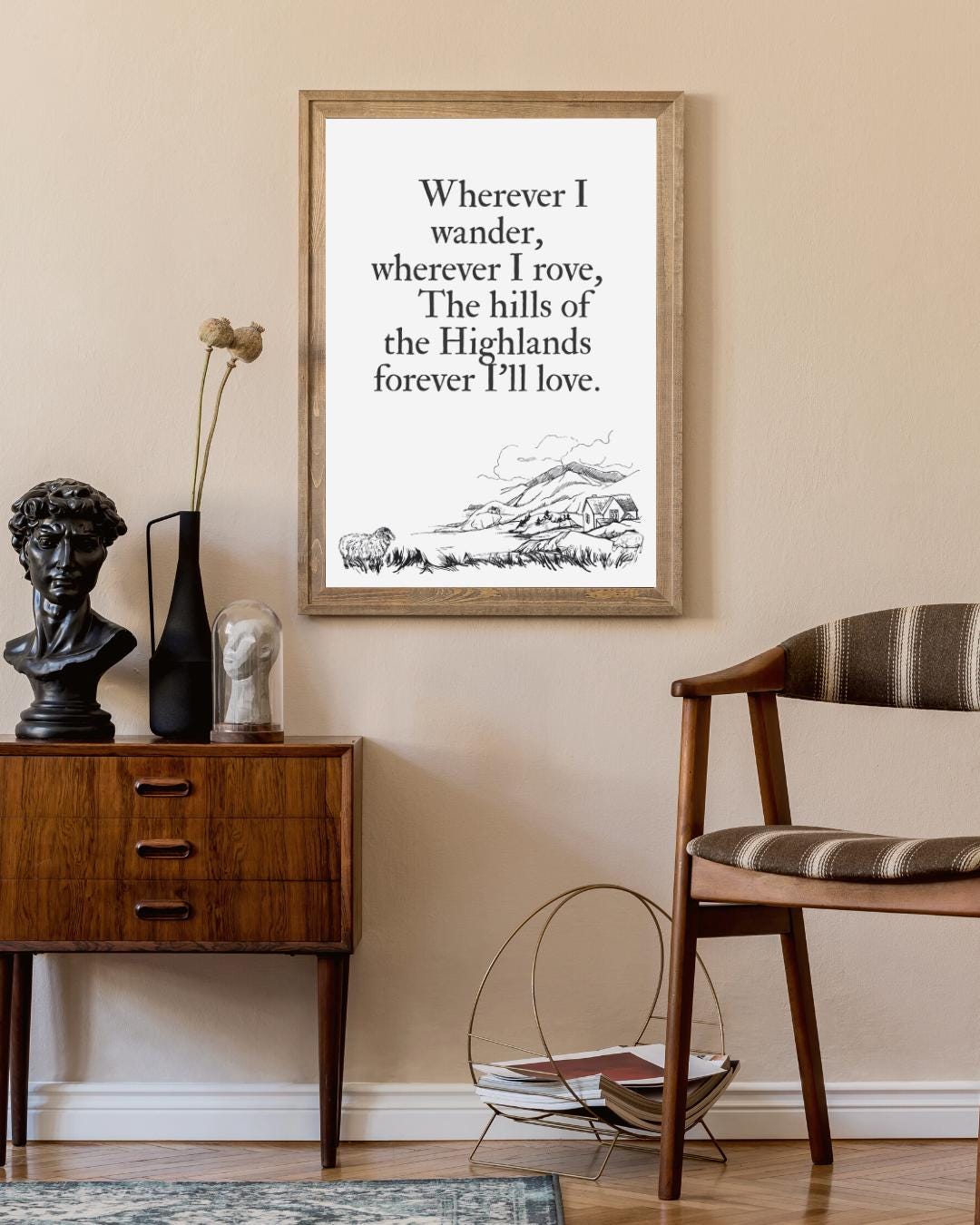 Wherever I Wander, the Highlands I'll Love UNFRAMED PRINT | Robert ...