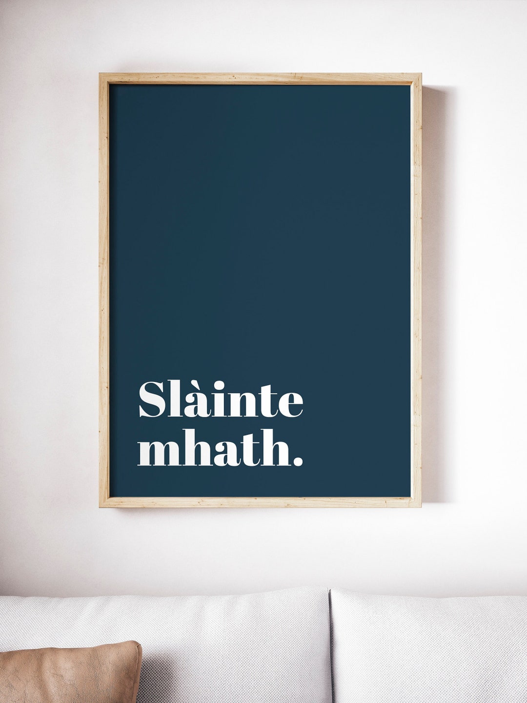 Slàinte Mhath UNFRAMED PRINT Scots Room Art Decor Home Minimalist ...