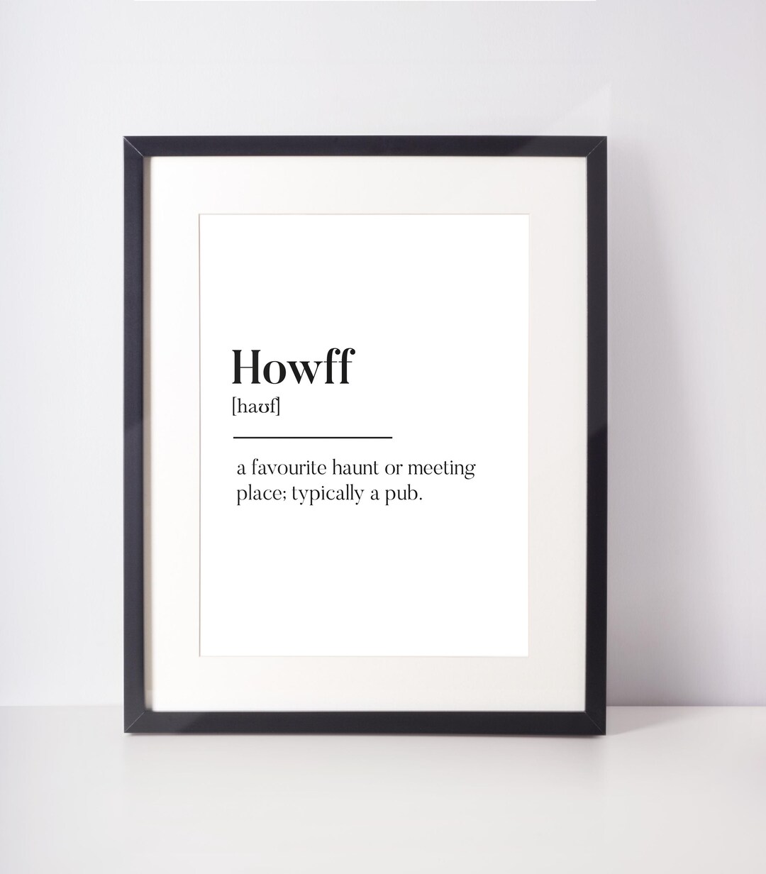 Howff Scots UNFRAMED PRINT Room Art Home Minimalist Art Decor ...
