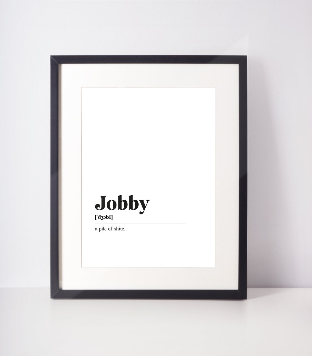 Jobby Scots UNFRAMED PRINT Room Decor Home Minimalist Monochrome ...