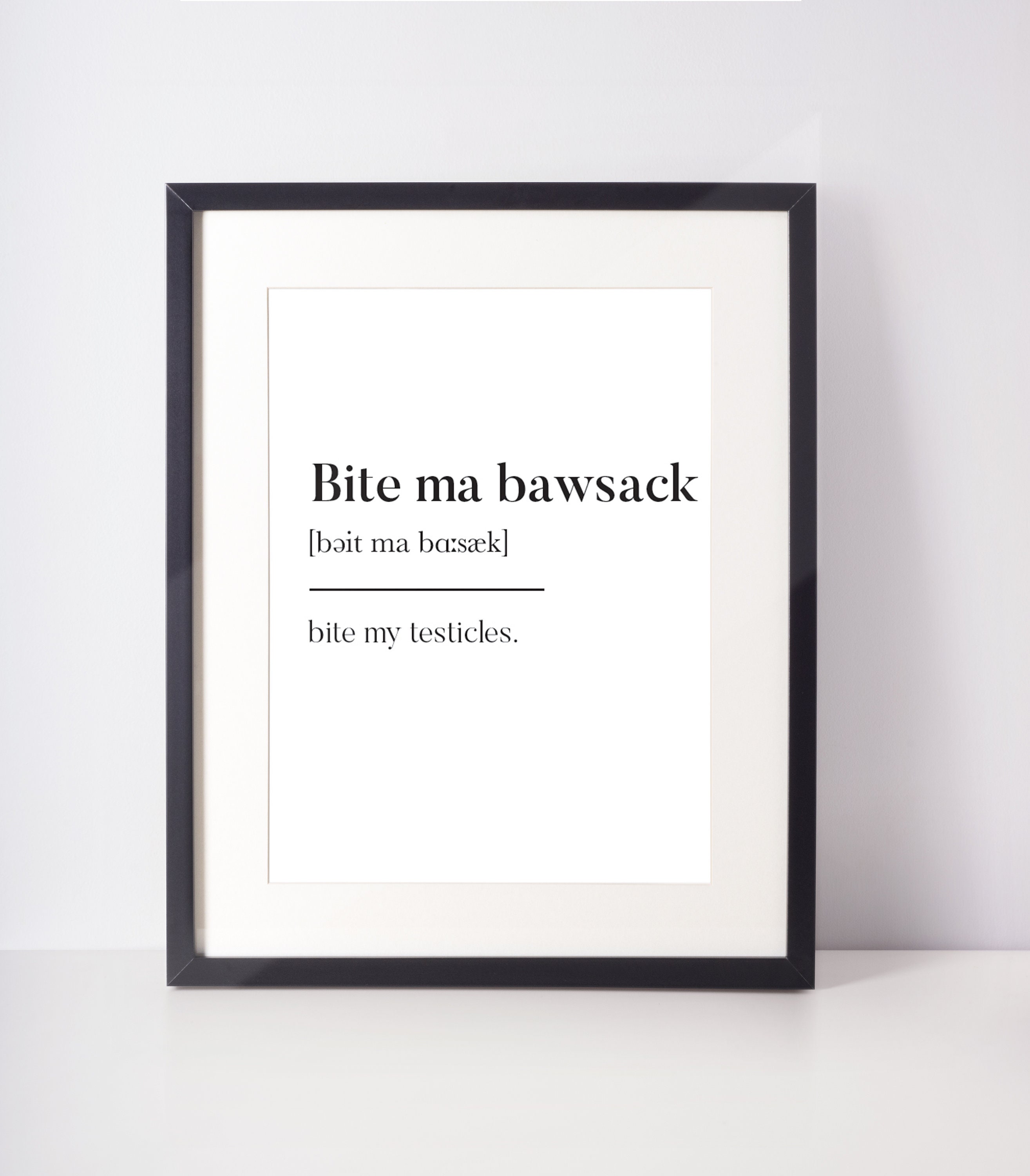 Bite Ma Bawsack Scots Art UNFRAMED PRINT Room Decor Home | Etsy