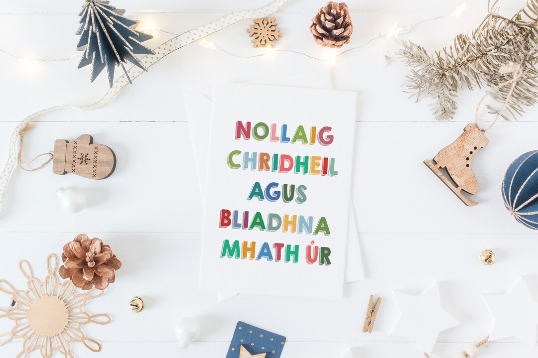 Gaelic Christmas Greeting Card: Scottish Slang Typography - Etsy