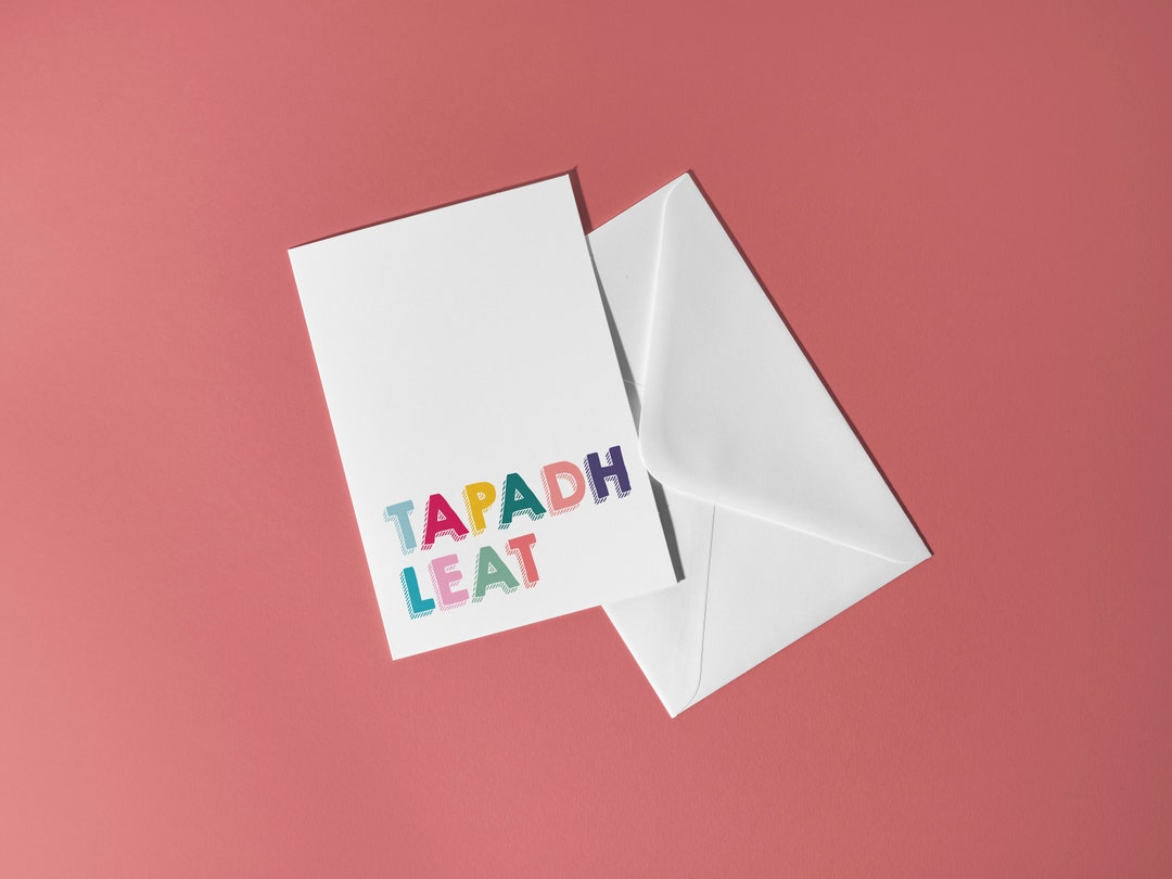 Tapadh Leat Gaelic Best Wishes Thanks A5 Greeting Card Scots Saying ...
