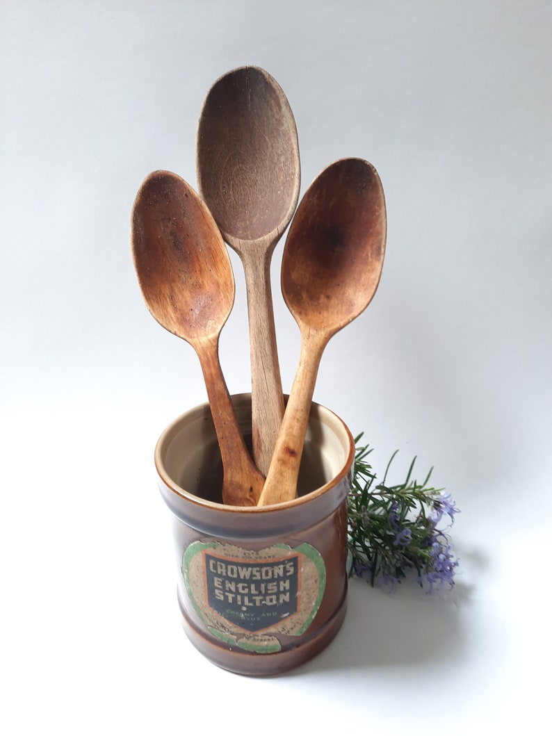 Old Stilton Pot Utensils Holder Original Label Crowsons - Etsy