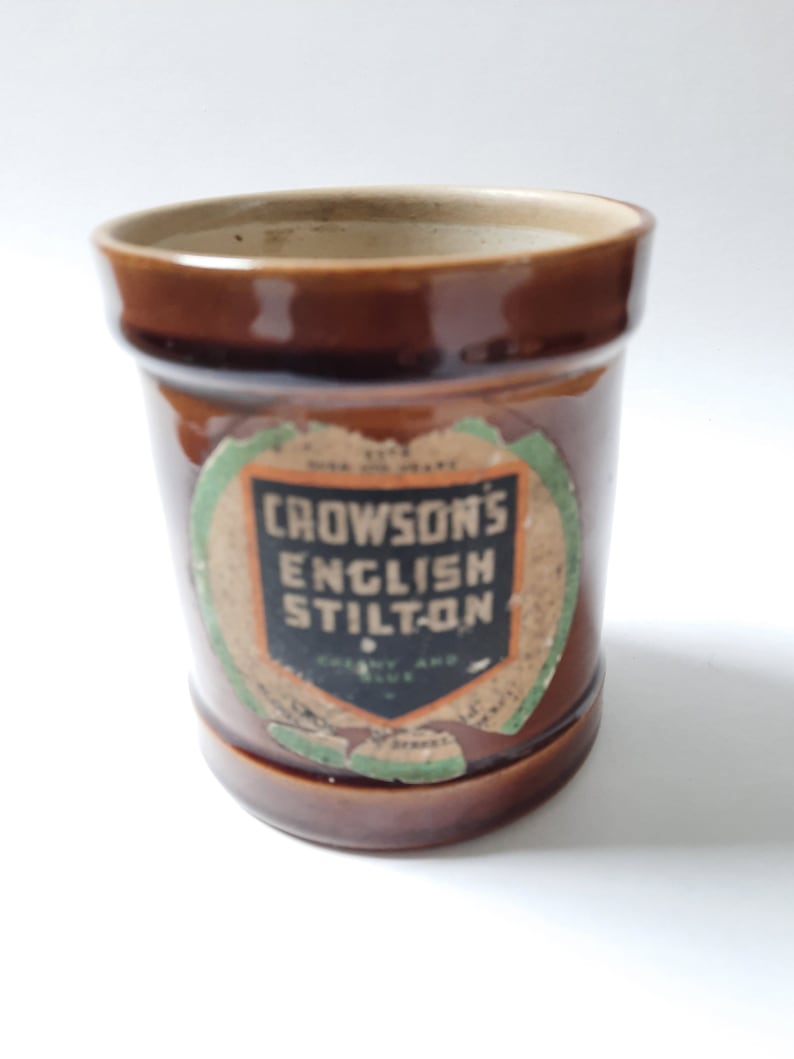 Old Stilton Pot Utensils Holder Original Label Crowsons - Etsy