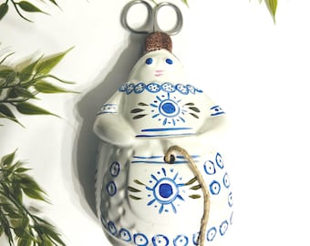 Vintage Babbacombe Ceramic String Holder Owl. Hand Painted. Wall ...