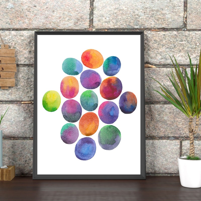 Large Colorful Art - Etsy
