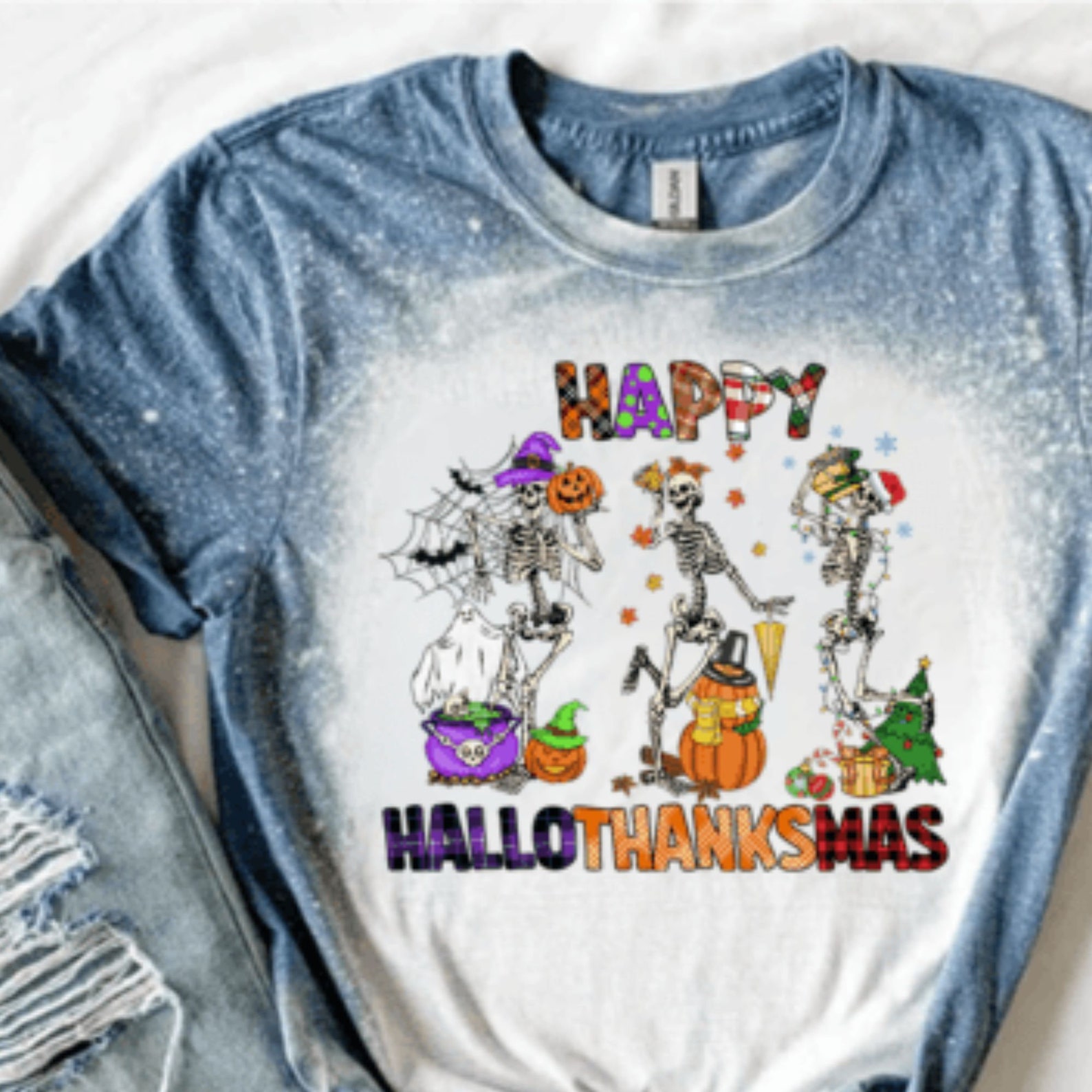 Happy Hallothanksmas Skeletons Png,skeletons Clipart,fall PNG ...