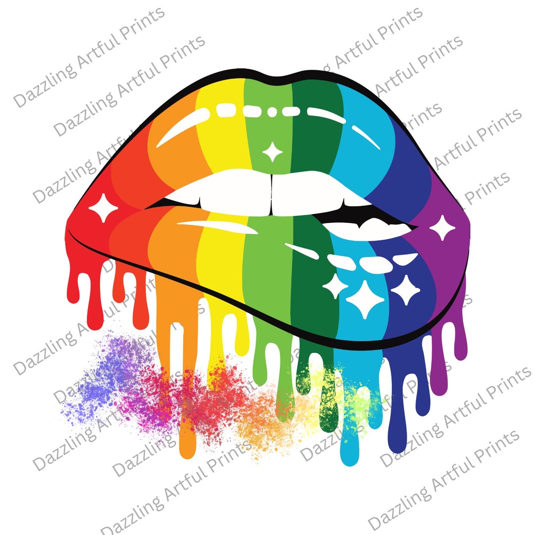 Rainbow Drip Lips PNG, Sublimation Graphics,rainbow Lips PNG,PNG Lip ...