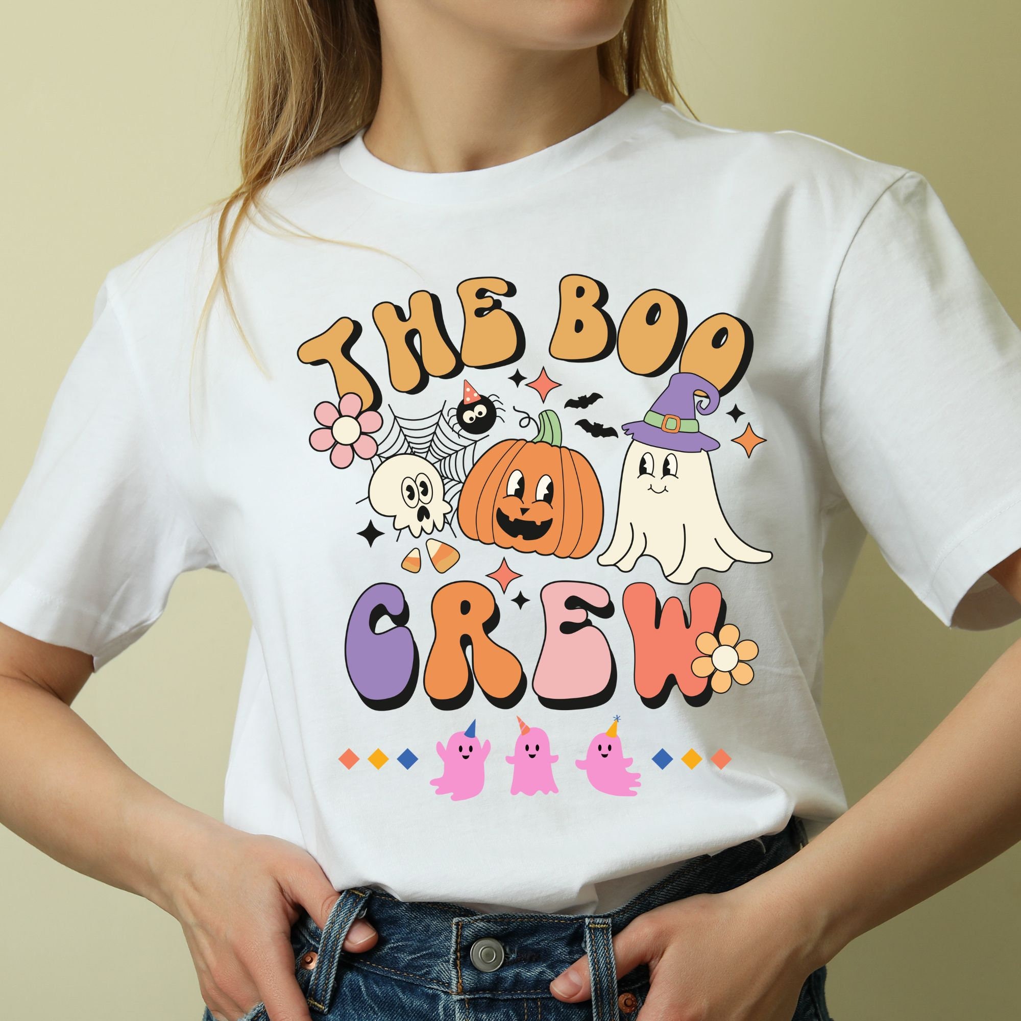Cute Ghost Png the Boo Crew Png Retro Halloween Png - Etsy