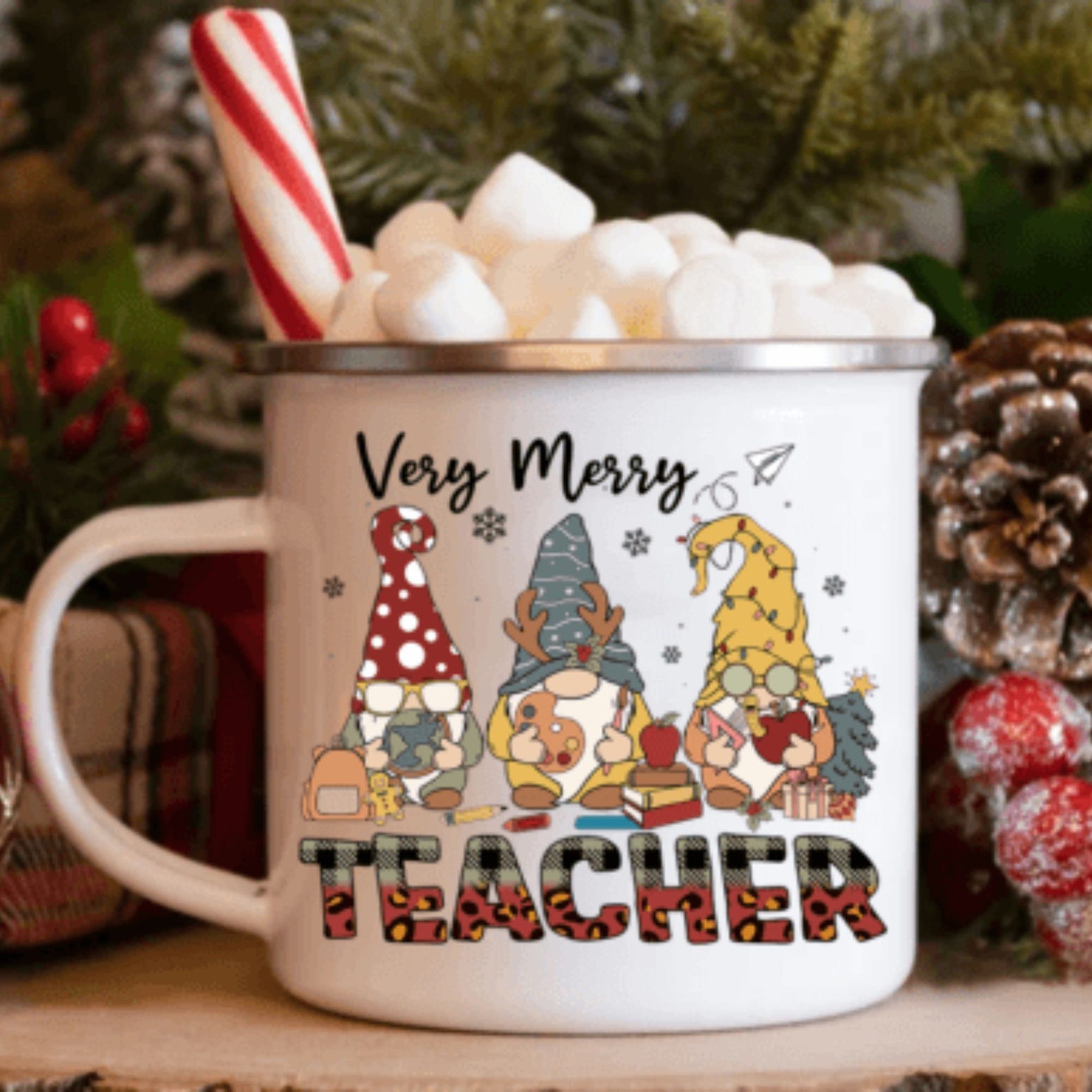 Very Merry Teacher Christmas Gnomes Png, Love Christmas Teacher ...