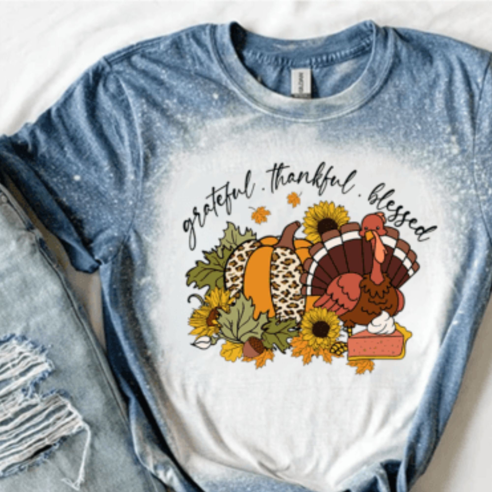 Thankful Grateful Blessed PNG- Fall Sublimation Design, Fall Png, Autumn Sublimation,cute Fall ...