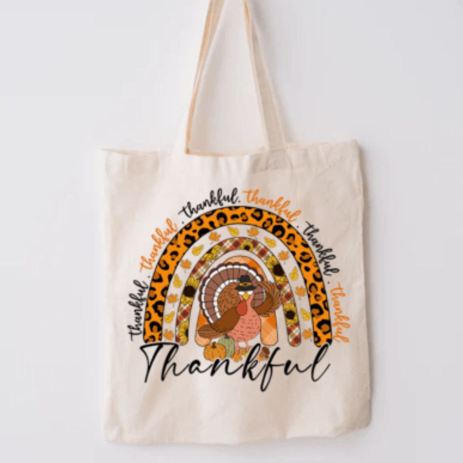 Rainbow Thankful Thanksgiving Turkey Pngthanksgiving PNG - Etsy