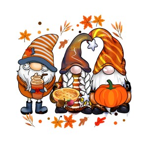Fall Gnomes Png Sublimation Design, Fall Png, Autumn Png, Pumpkin Png ...