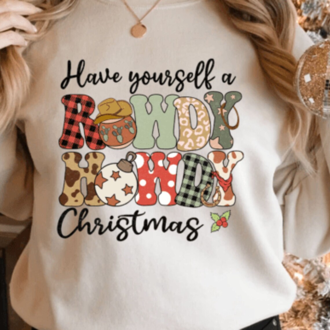 Have Yourself a Rowdy Howdy Christmas Lightning Leopard - Etsy