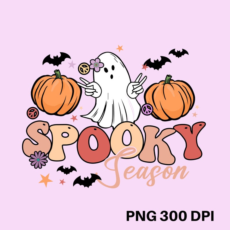 Spooky Season Png, Cute Ghost Png, Fall Png, Autumn Png, Halloween Png ...