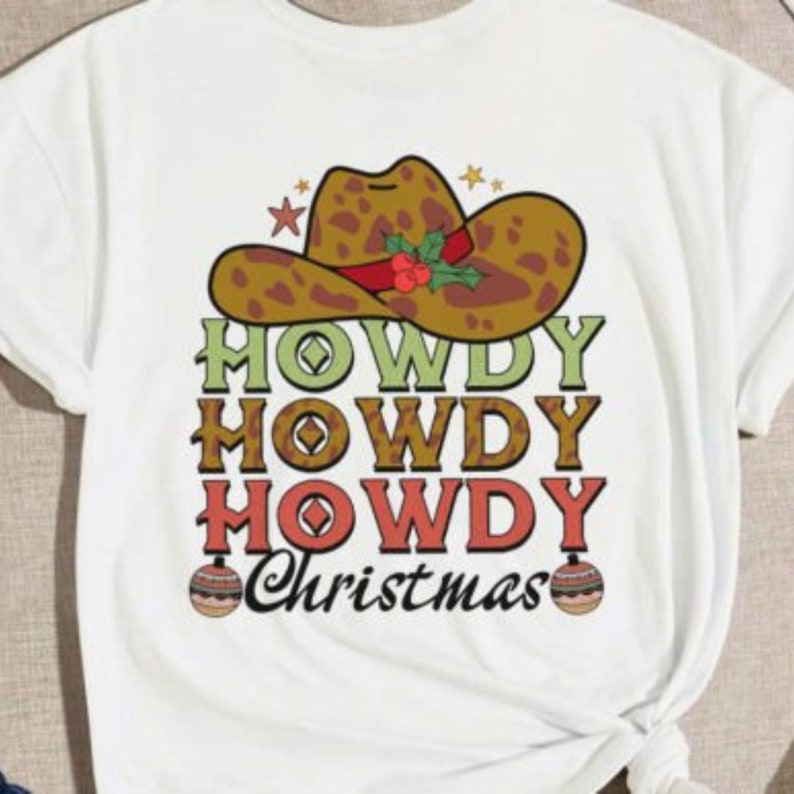 Howdy Christmas Leopard Cowboy Svg,cowboy Santa Png, Retro Christmas ...