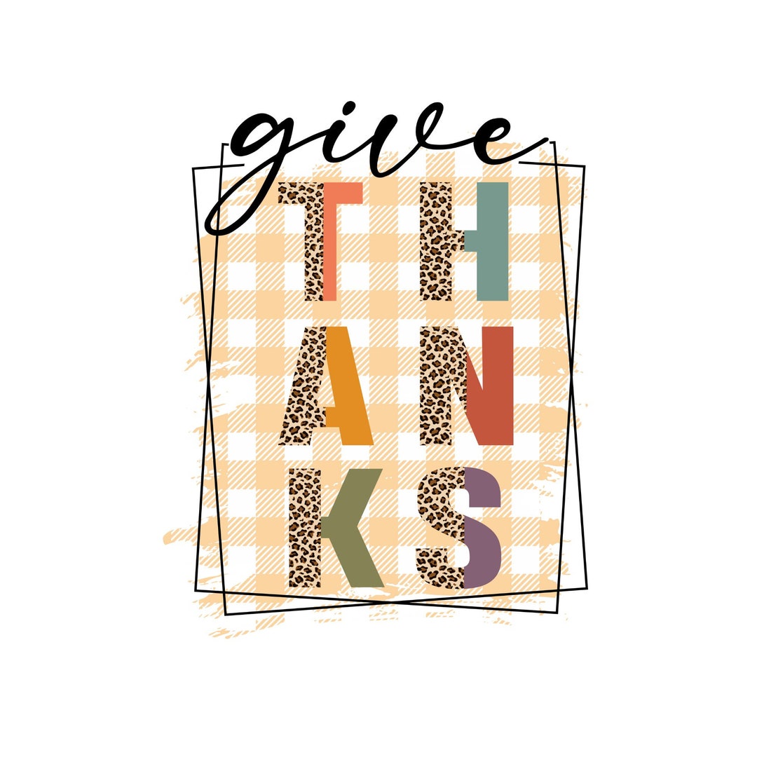 Give Thanks PNG | Thanksgiving PNG | Fall PNG | Doodle Thanksgiving Png ...