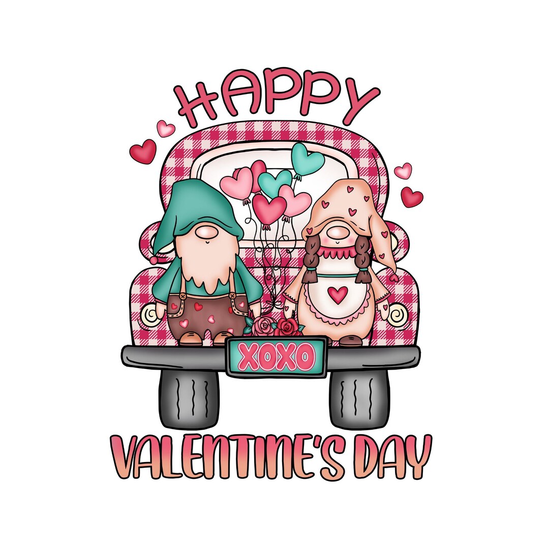 Love Gnome Truck Valentines Day PNG Clipart Commercial Use Instant ...