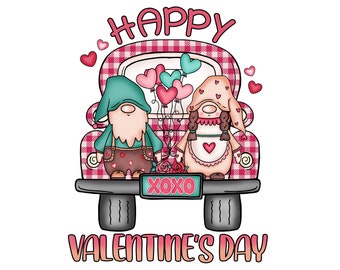 LOVE Valentine's Day Gnome Truck PNG Clipart Commercial Use Instant ...