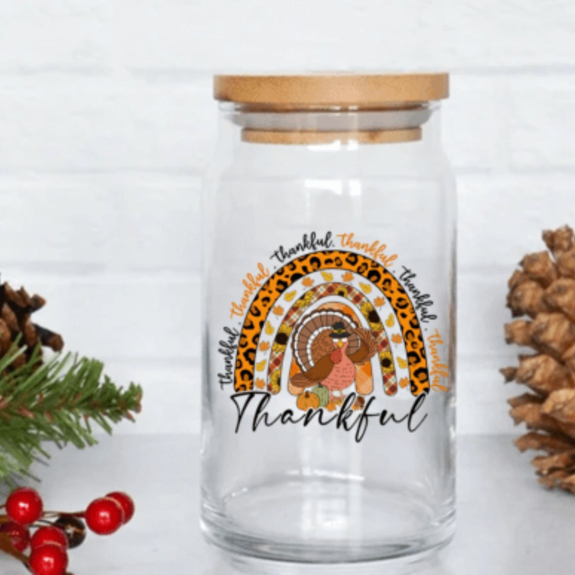 Rainbow Thankful Thanksgiving Turkey Pngthanksgiving PNG - Etsy