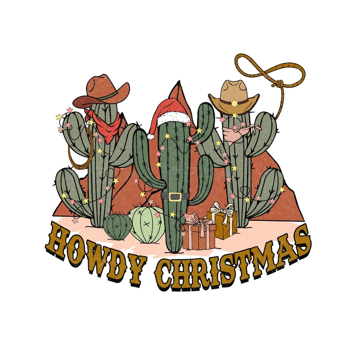 Retro Howdy Christmas PNG Sublimation File for Shirt Design,howdy Santa ...