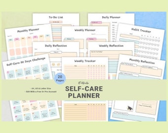 SELF CARE PLANNER, Self Care Wellness Journal, Self Care Planner, Sleep ...