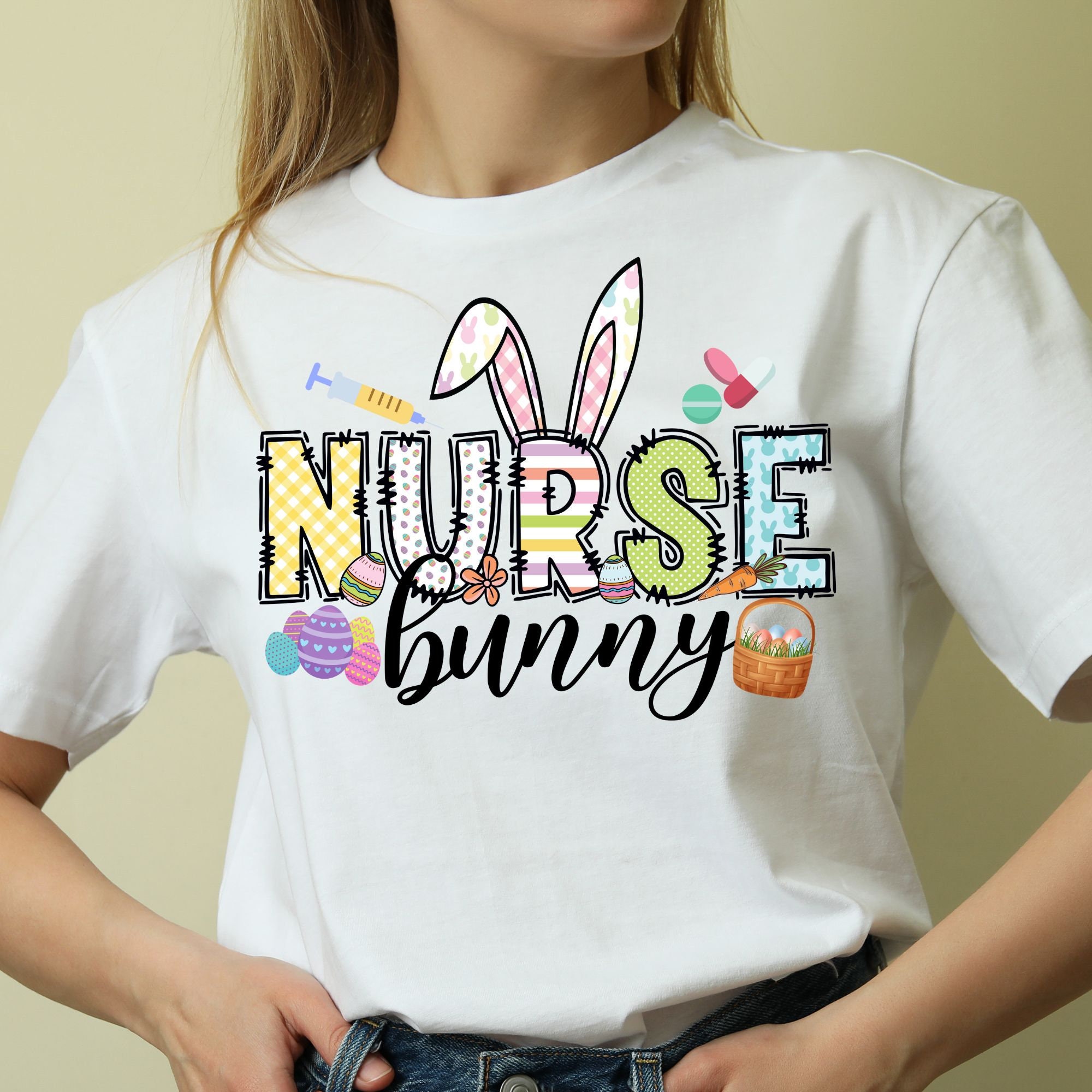 Easter Nurse Bunny Png Sublimation Design Download, Nurse Life Png ...