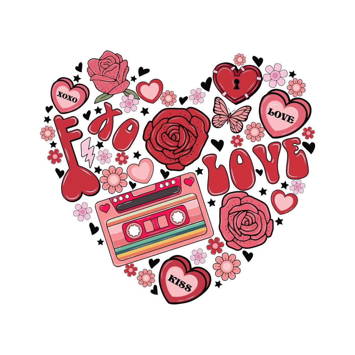 Love Valentine's Day PNG Svg Sublimation,cute Valentine's Day Png,heart ...