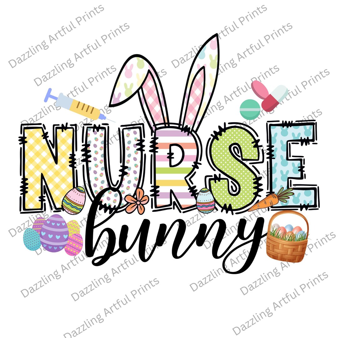 Easter Nurse Bunny Png Sublimation Design Download, Nurse Life Png ...