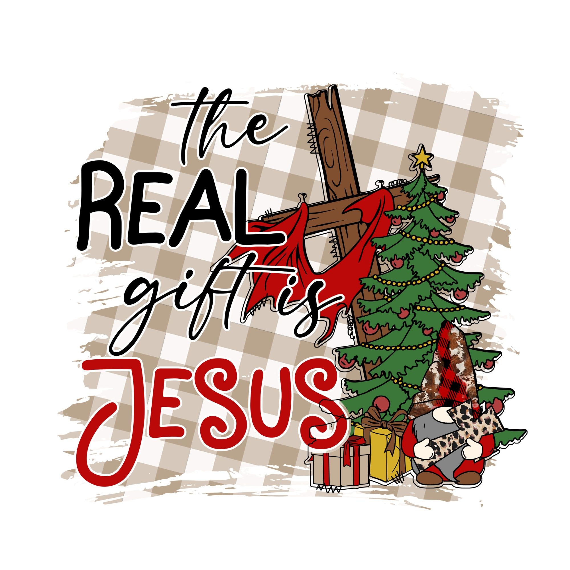 The Real Gift is Jesus PNG, Merry Christmas Png,christmas PNG, Jesus ...