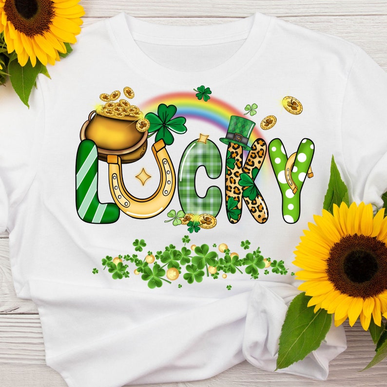 Lucky Shamrocks St. Patricks Day Png,western Cowhide Leopard Glitter ...