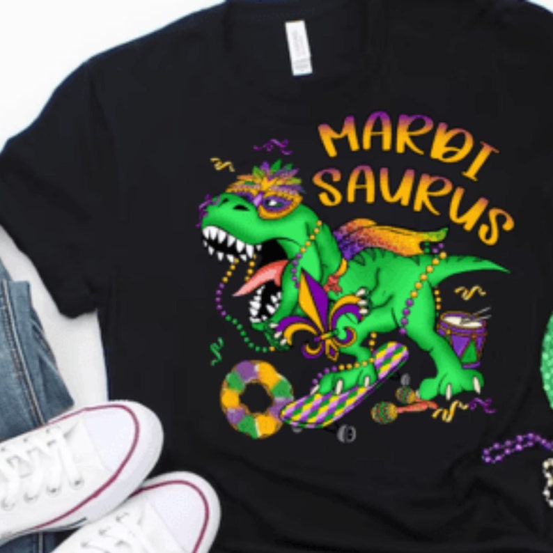 Mardi Saurus Rex Png Sublimation Design Download, Happy Mardi Gras Png ...