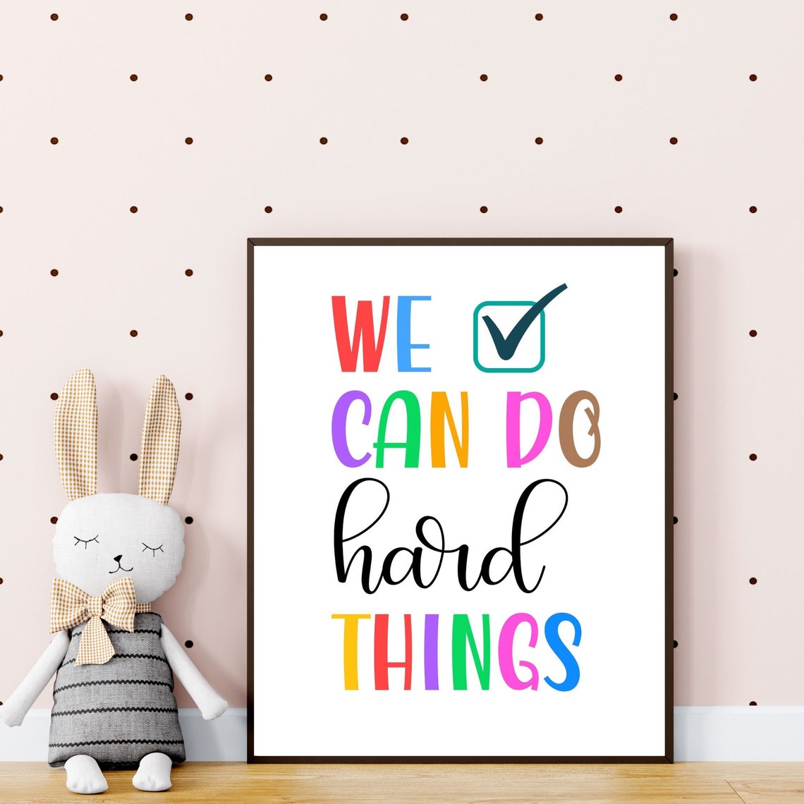 Kids Printable Art: We Can Do Hard Things Kids Wall Art - Etsy