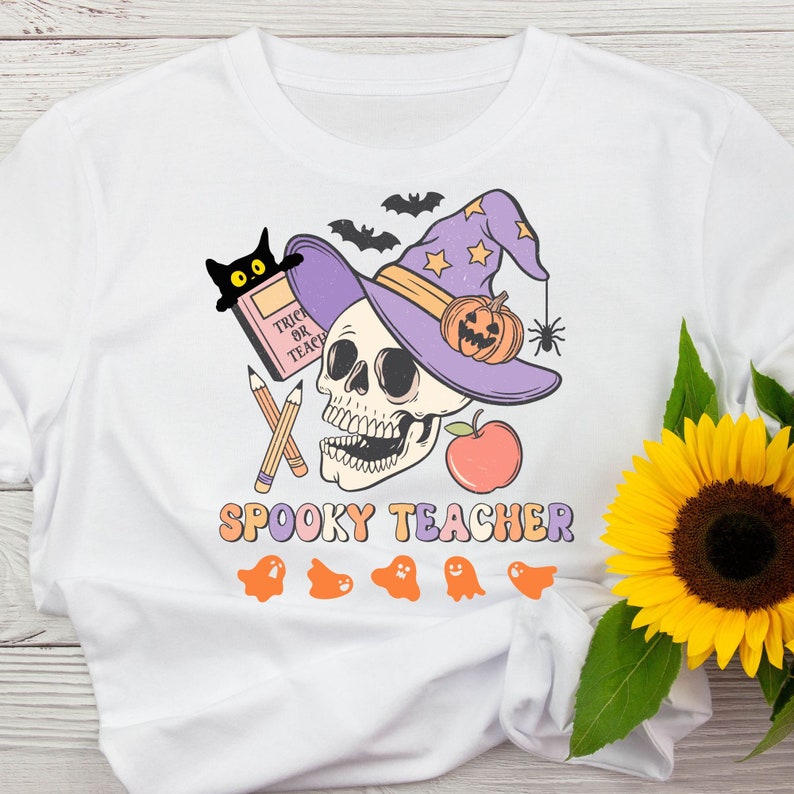 Trendy Halloween Fall PNG, Spooky Teacher Png, Teacher Png Sublimation ...