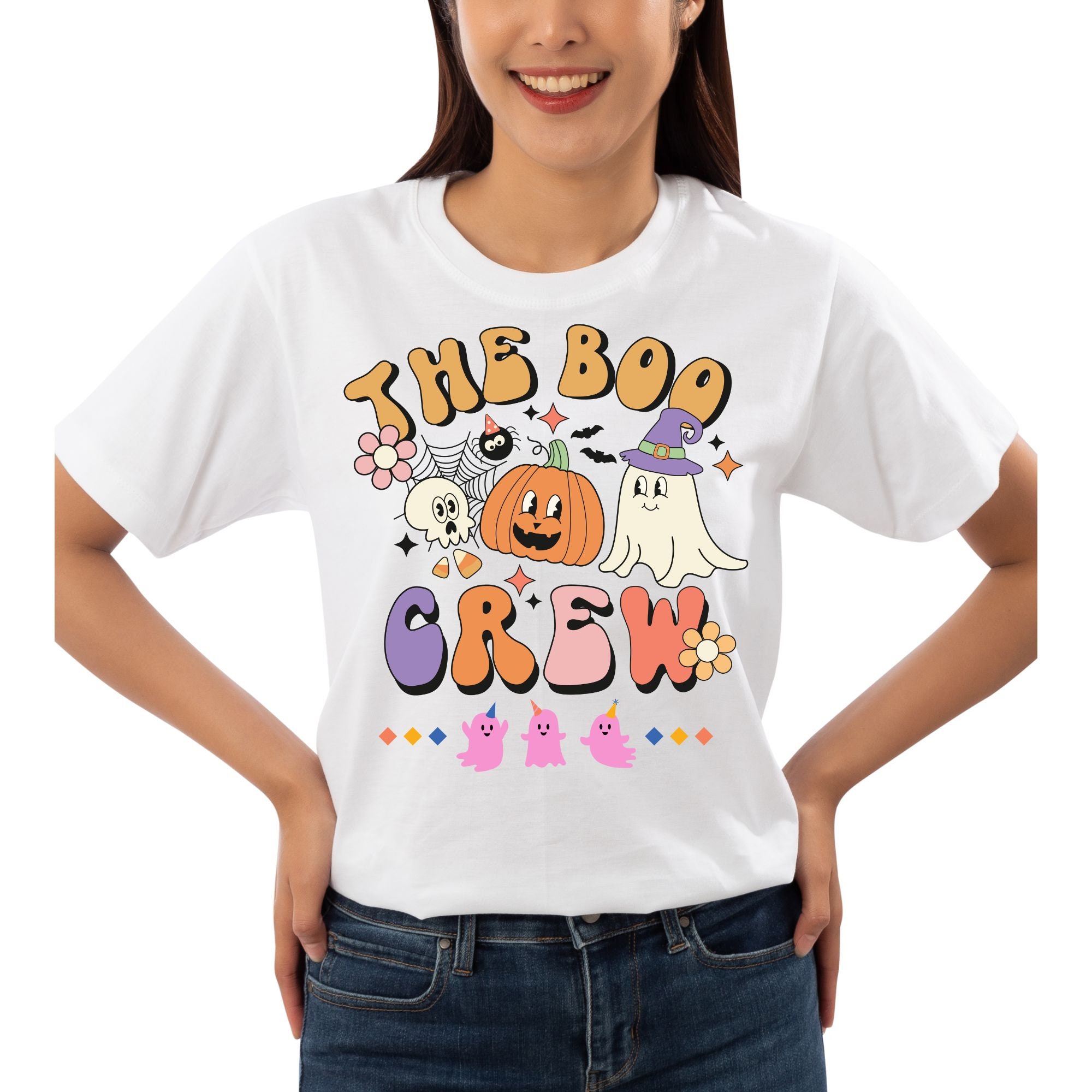 Cute Ghost Png the Boo Crew Png Retro Halloween Png - Etsy