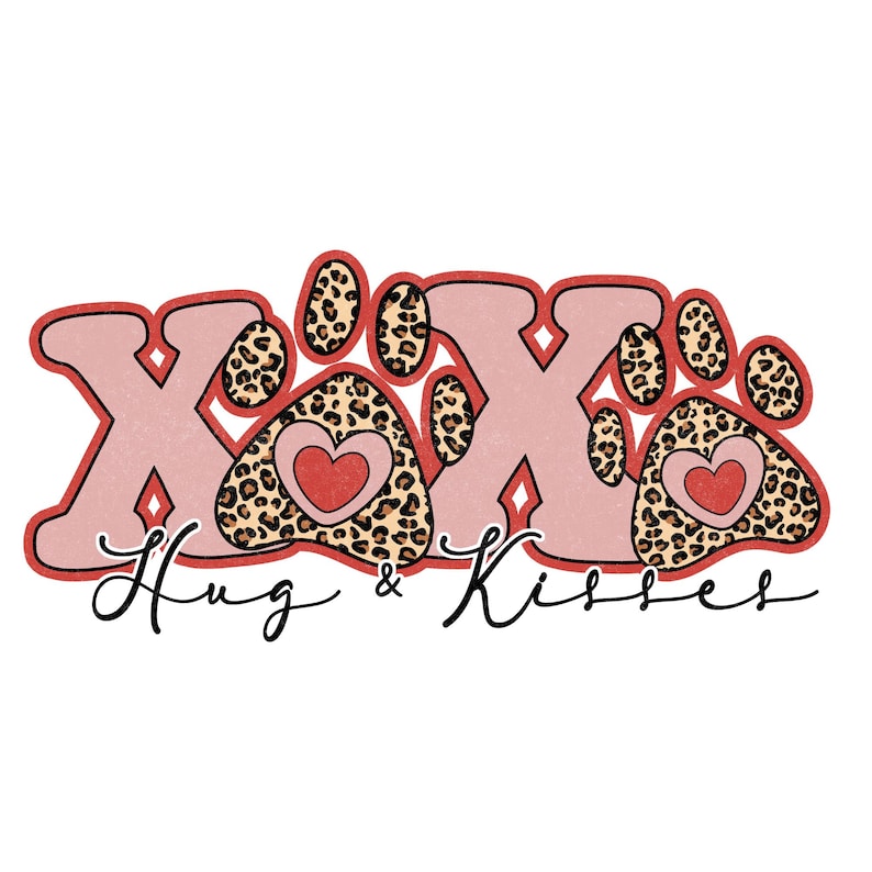 Xoxo Hugs and Kisses, Cowhide Heart Png,be My Valentine,xo Xo PNG ...