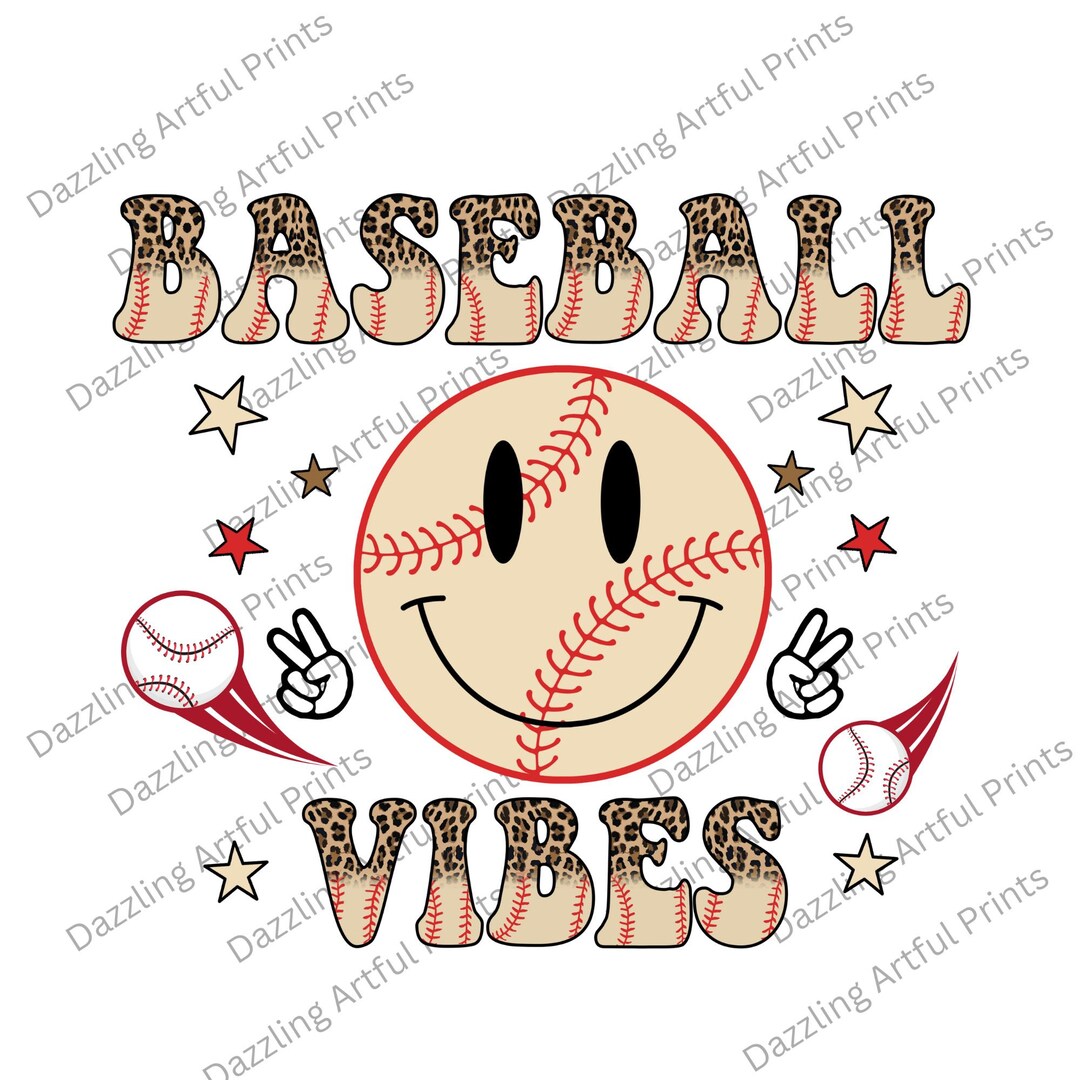 Baseball Vibes Png, Retro Baseball Png, Baseball Sublimation Design ...
