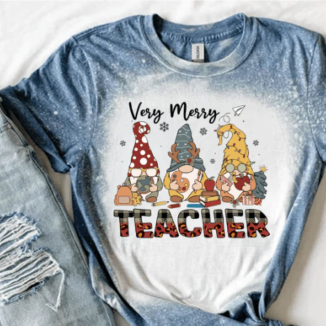 Very Merry Teacher Christmas Gnomes Png Love Christmas - Etsy