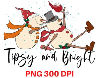 Tipsy Snowman Red Wine Hand Painted PNG Sublimation Christmas - Etsy