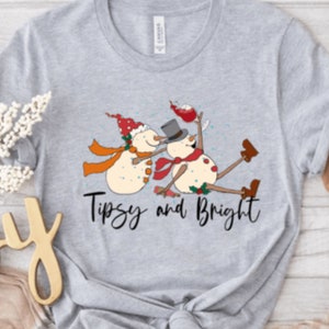 Tipsy & Bright Snowman Wine - Hand Painted - PNG - Sublimation ...